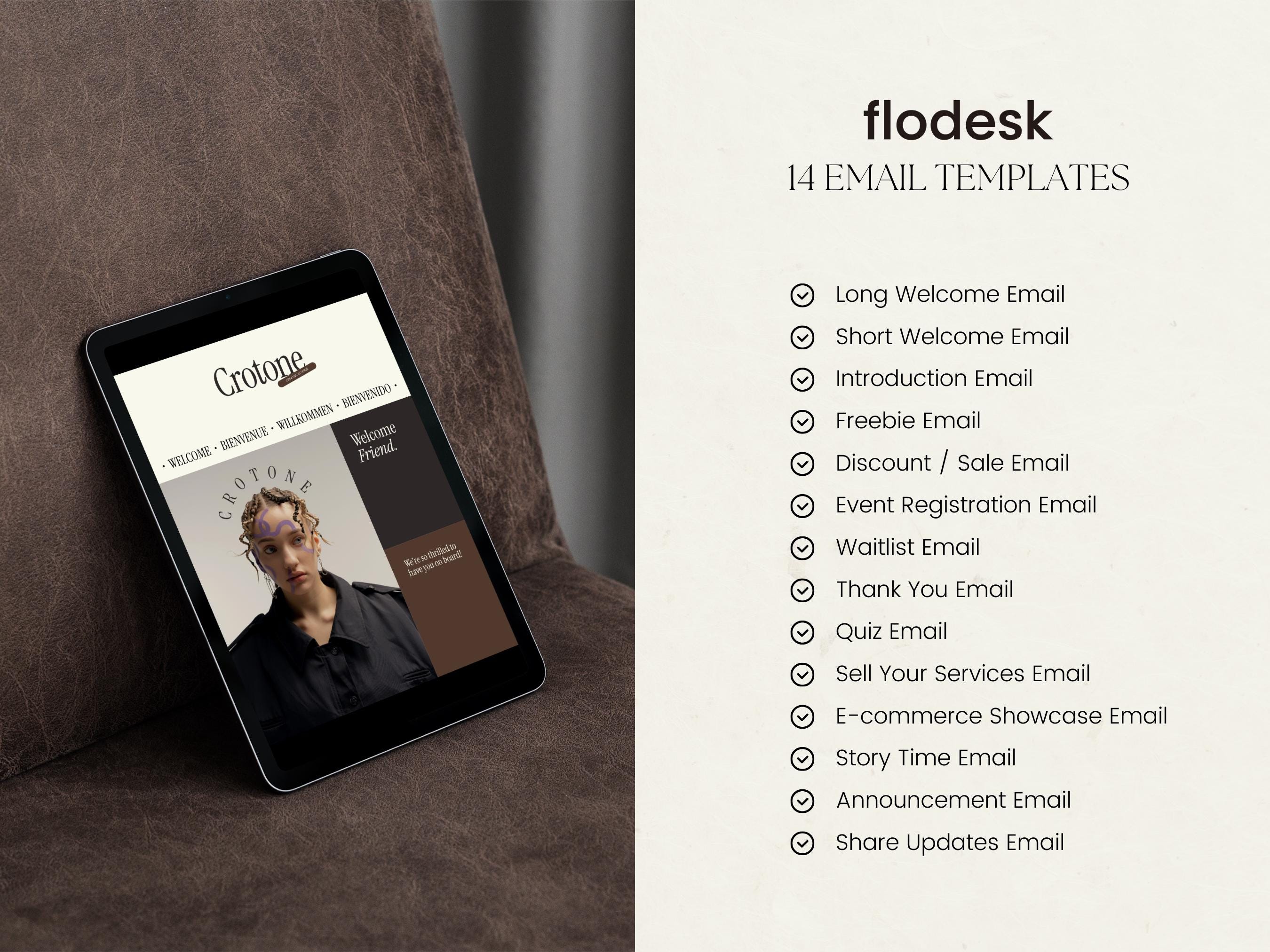 Flodesk Email Marketing Templates, Modern Editorial Newsletter Template ...