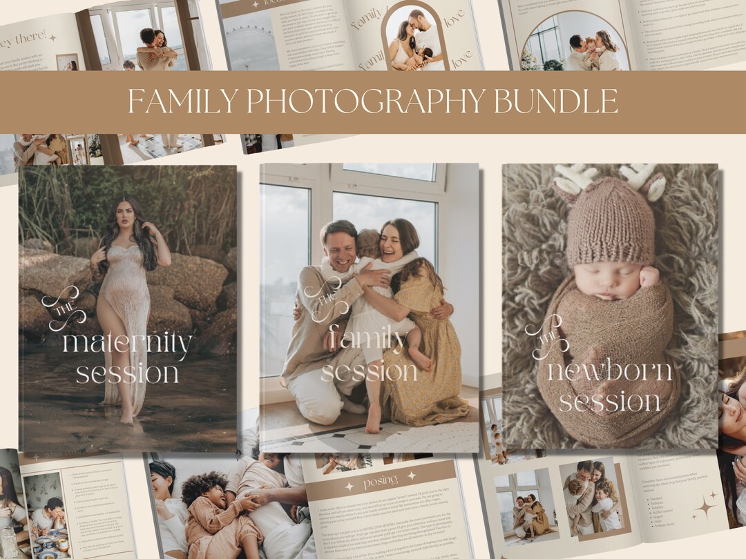 CANVA Family Photography Guide Bundle With Copy, Boho Family Session ...