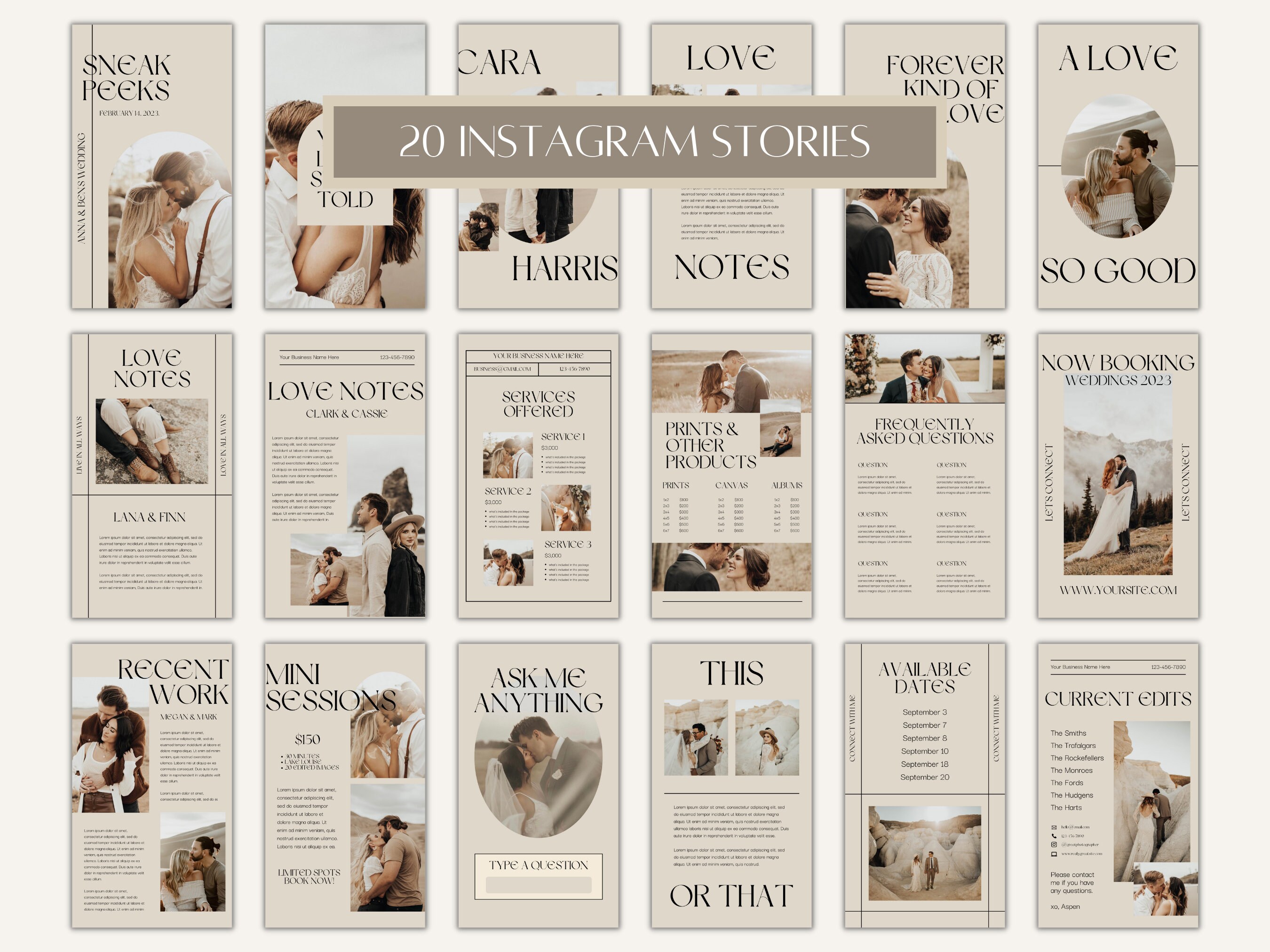 CANVA Modern Instagram Bundle Pack for Photographer IG Post - Etsy