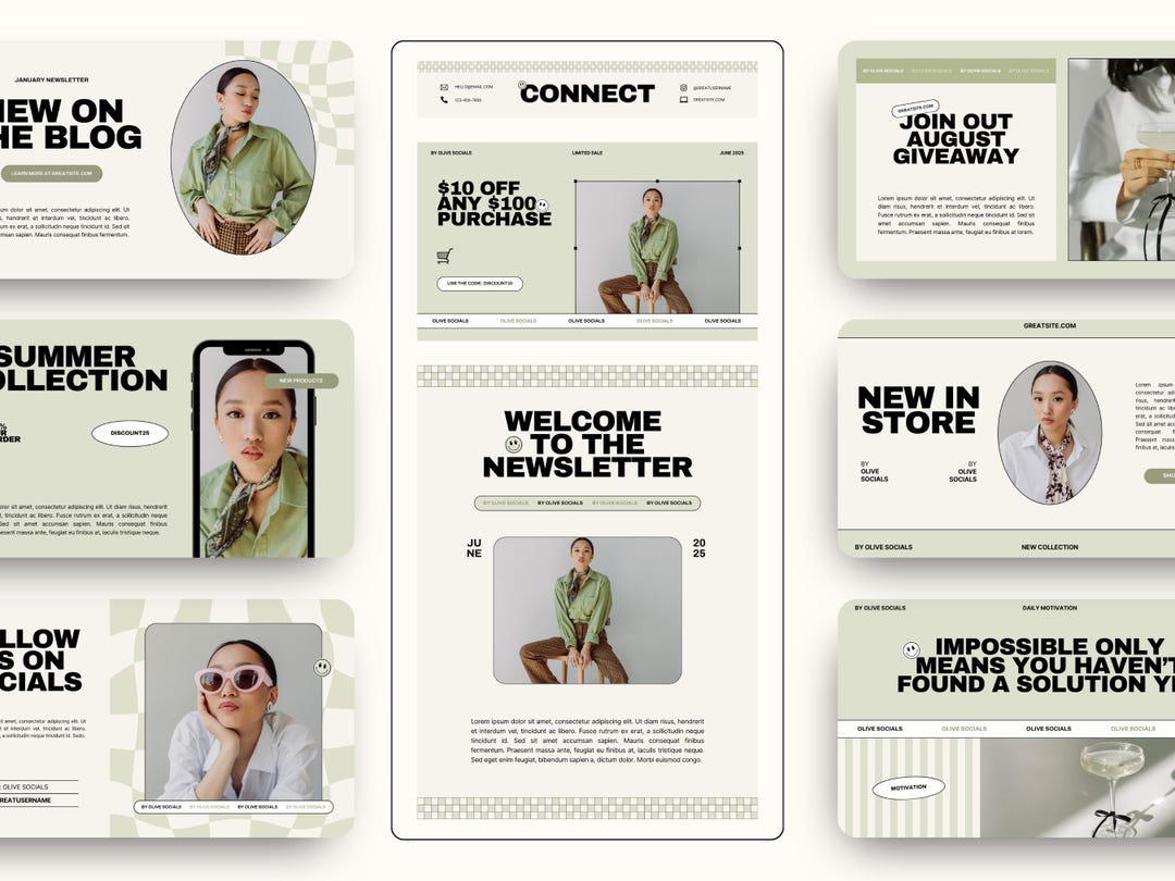Email Marketing Templates Canva, Modern Editorial Newsletter Template ...