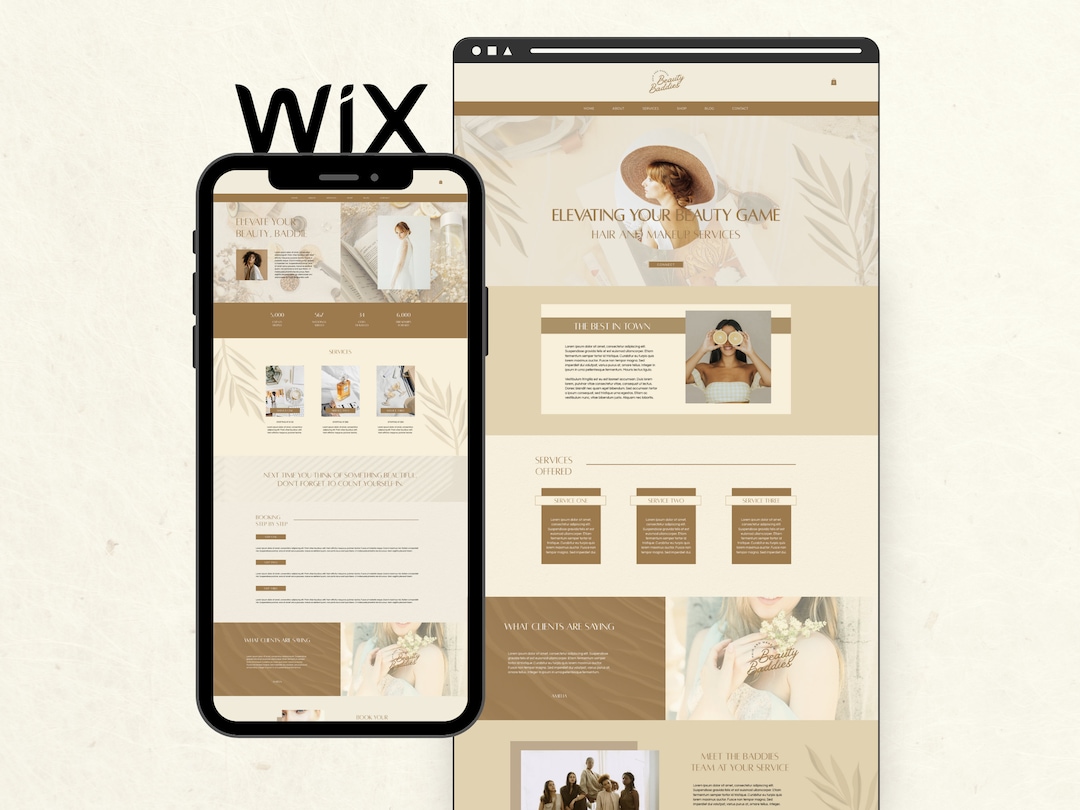 Wix Website Template for Beauty Salon and Spa, Hair and Makeup Artist ...