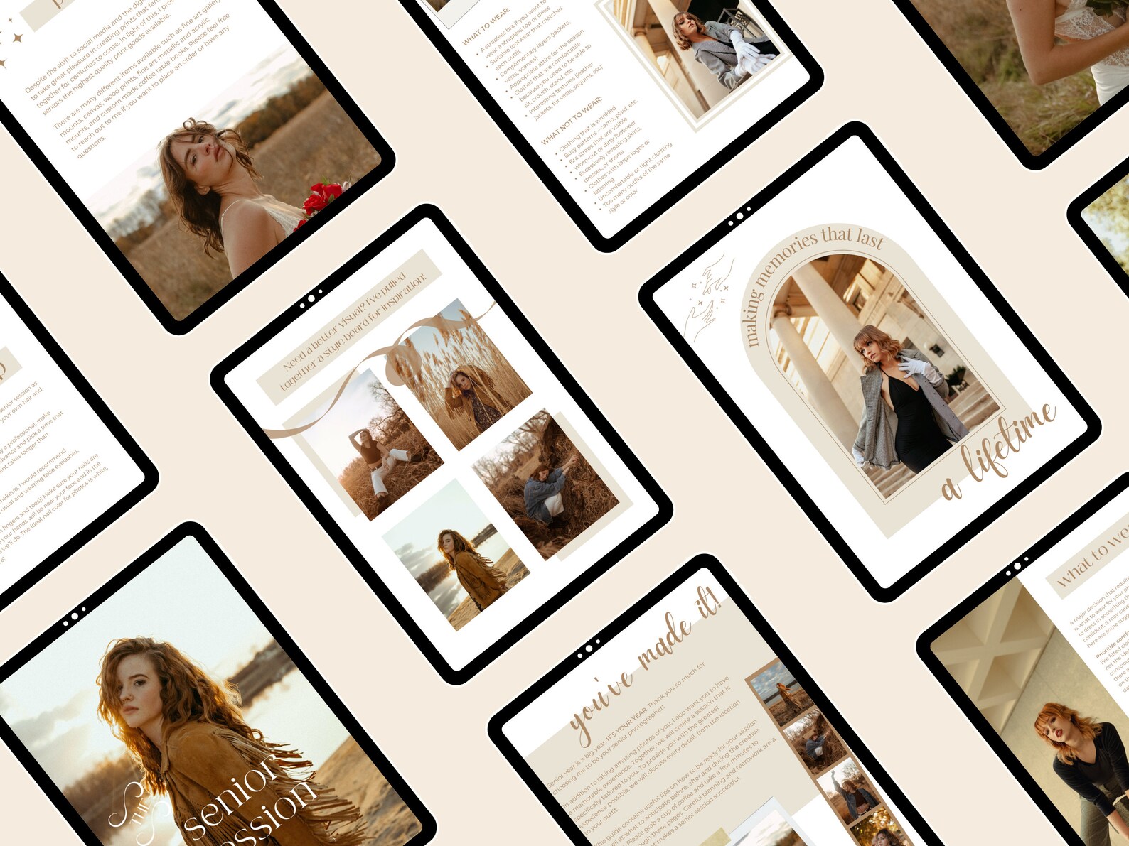 CANVA Boho Senior Session Guide With Content, Pre-written Welcome Guide ...