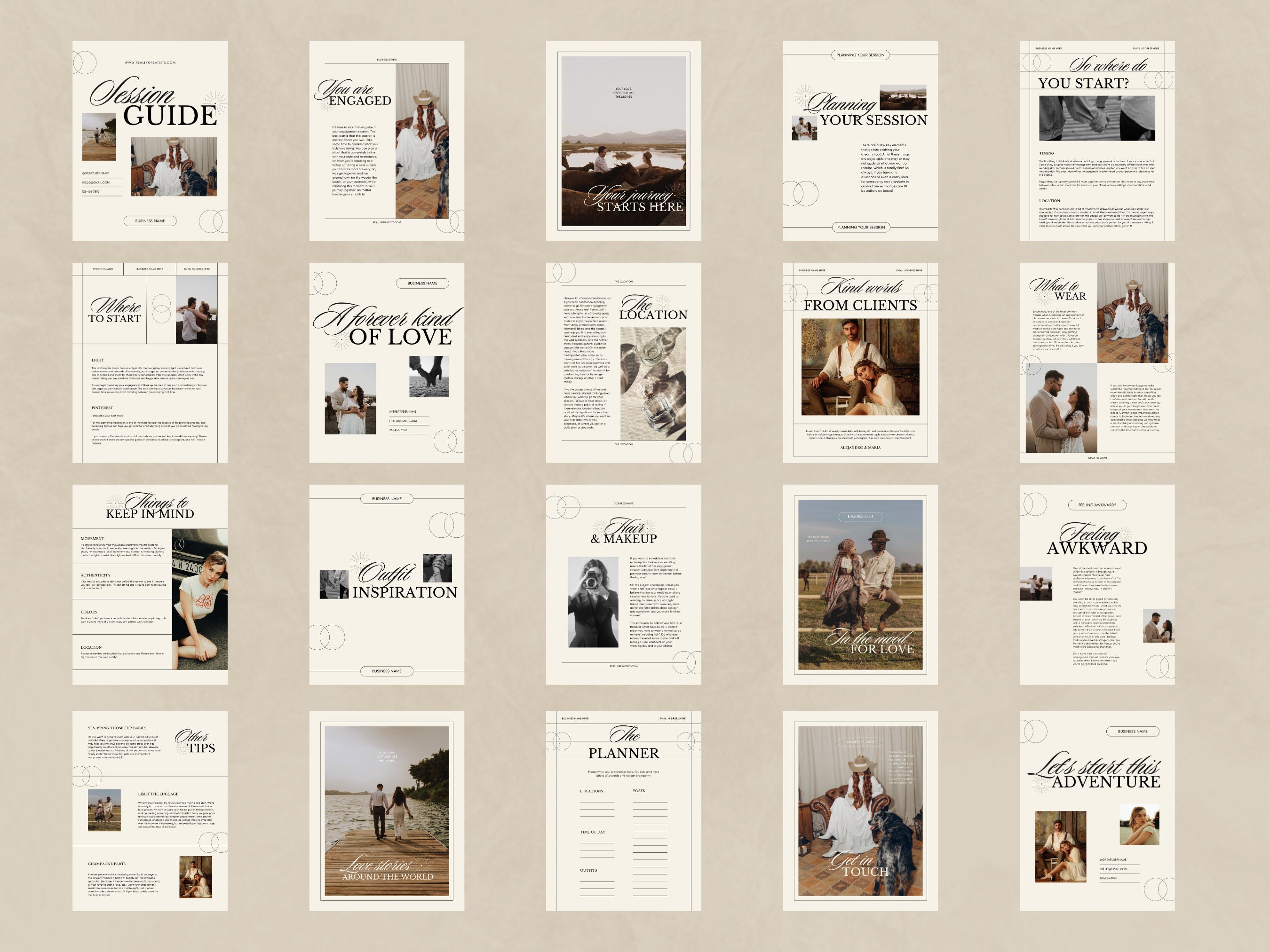 CANVA Modern Client Engagement Session Style Guide With Content, Pre ...