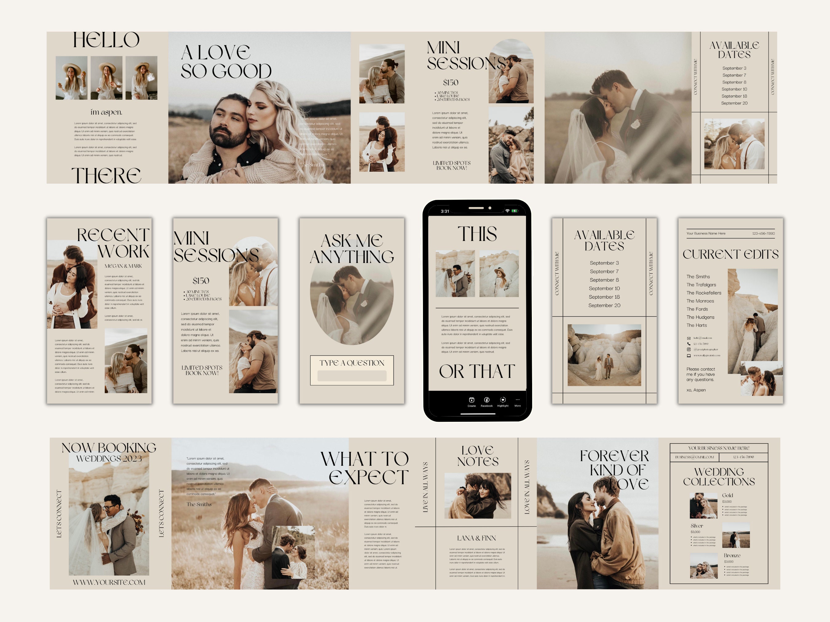 CANVA Modern Instagram Bundle Pack for Photographer IG Post - Etsy