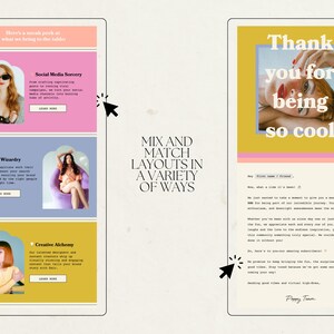 Flodesk Email Marketing Templates, Colorful Retro Newsletter Template ...