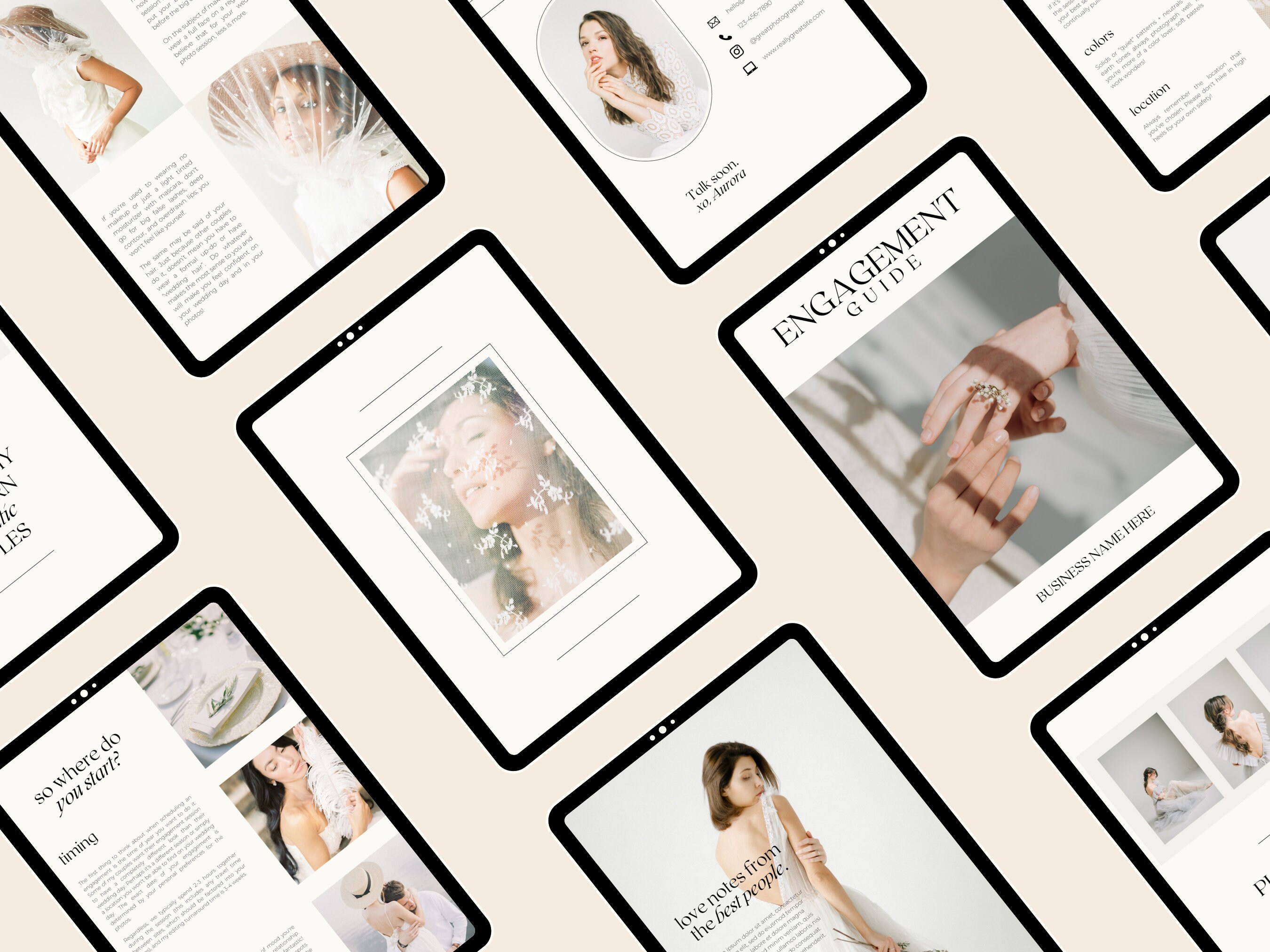 CANVA Modern Luxury Fine Art Client Engagement Session Style Guide With ...