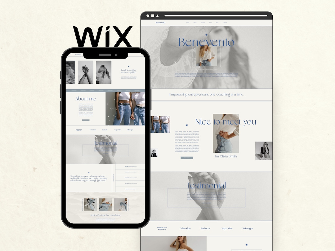 Wix Website Template for Business Coach, Social Media Manager, Small ...