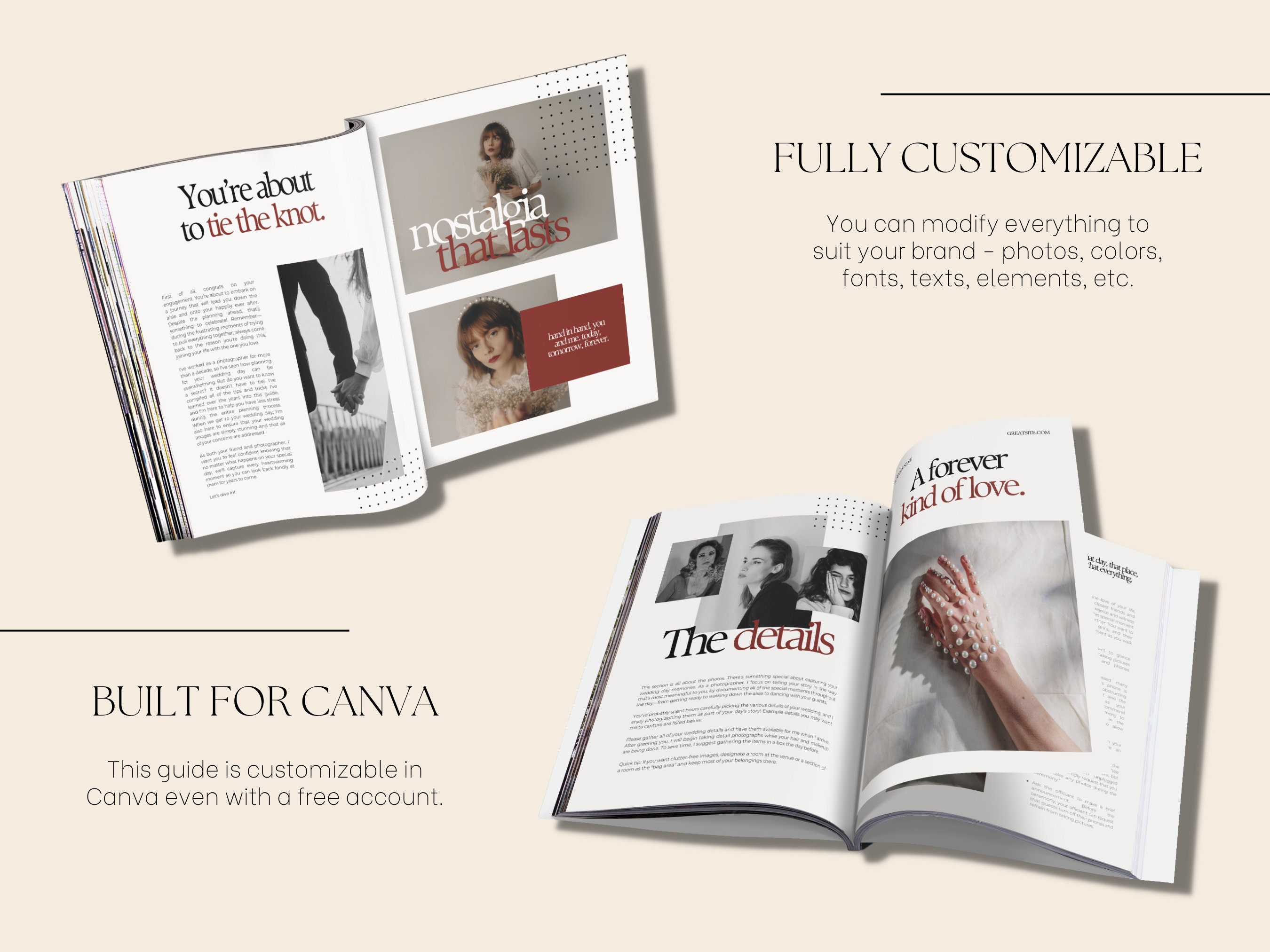 CANVA Modern Editorial Minimalist Wedding Photography Client Guide With ...