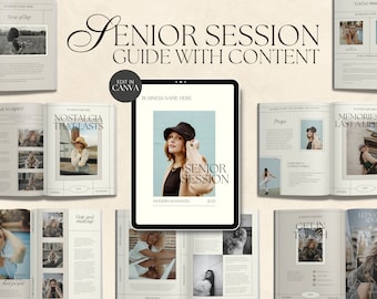 CANVA Modern Senior Session Guide With Content, Pre-written Welcome ...