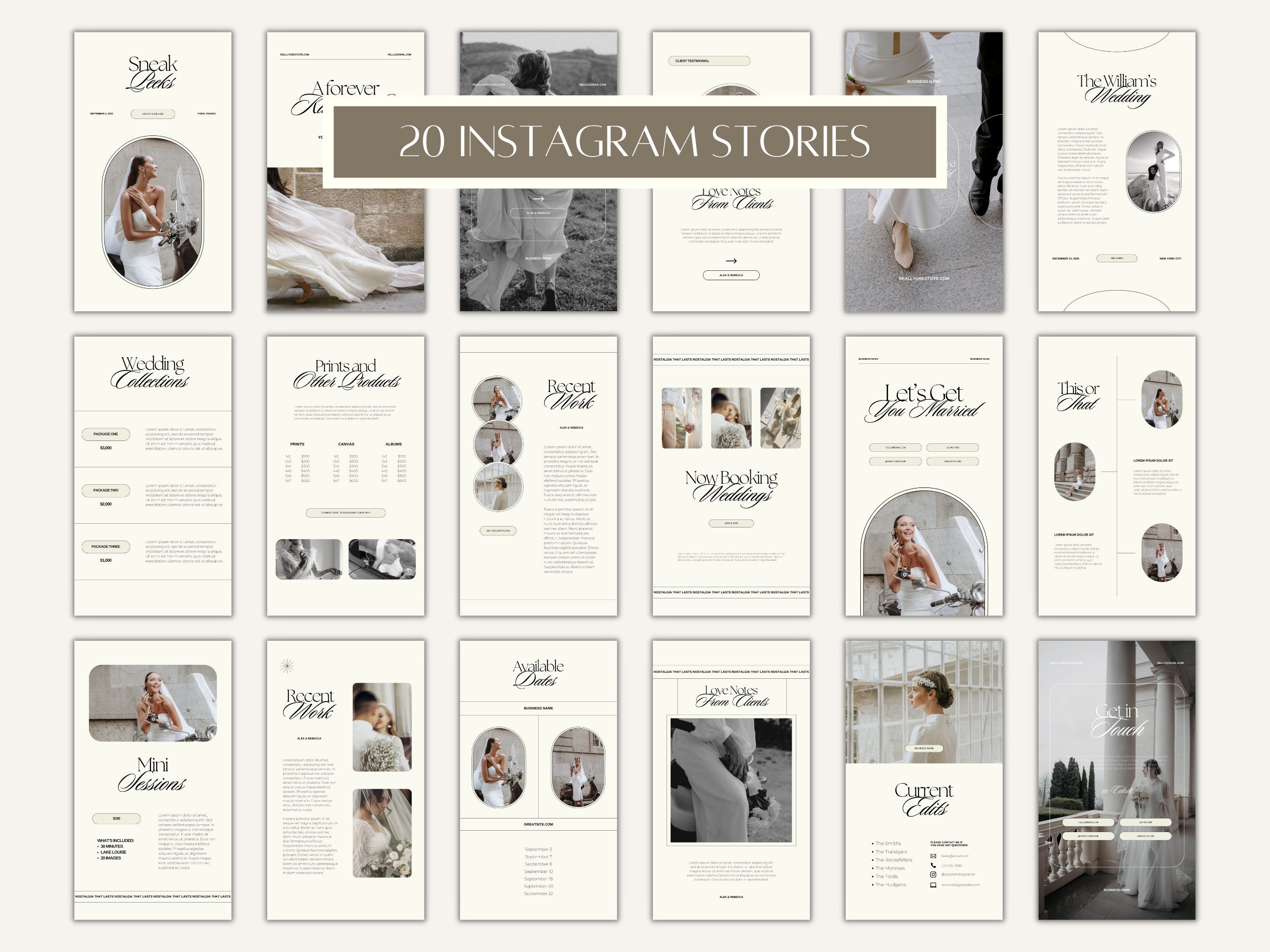 CANVA Modern Instagram Bundle Pack for Photographer, IG Post Carousel ...