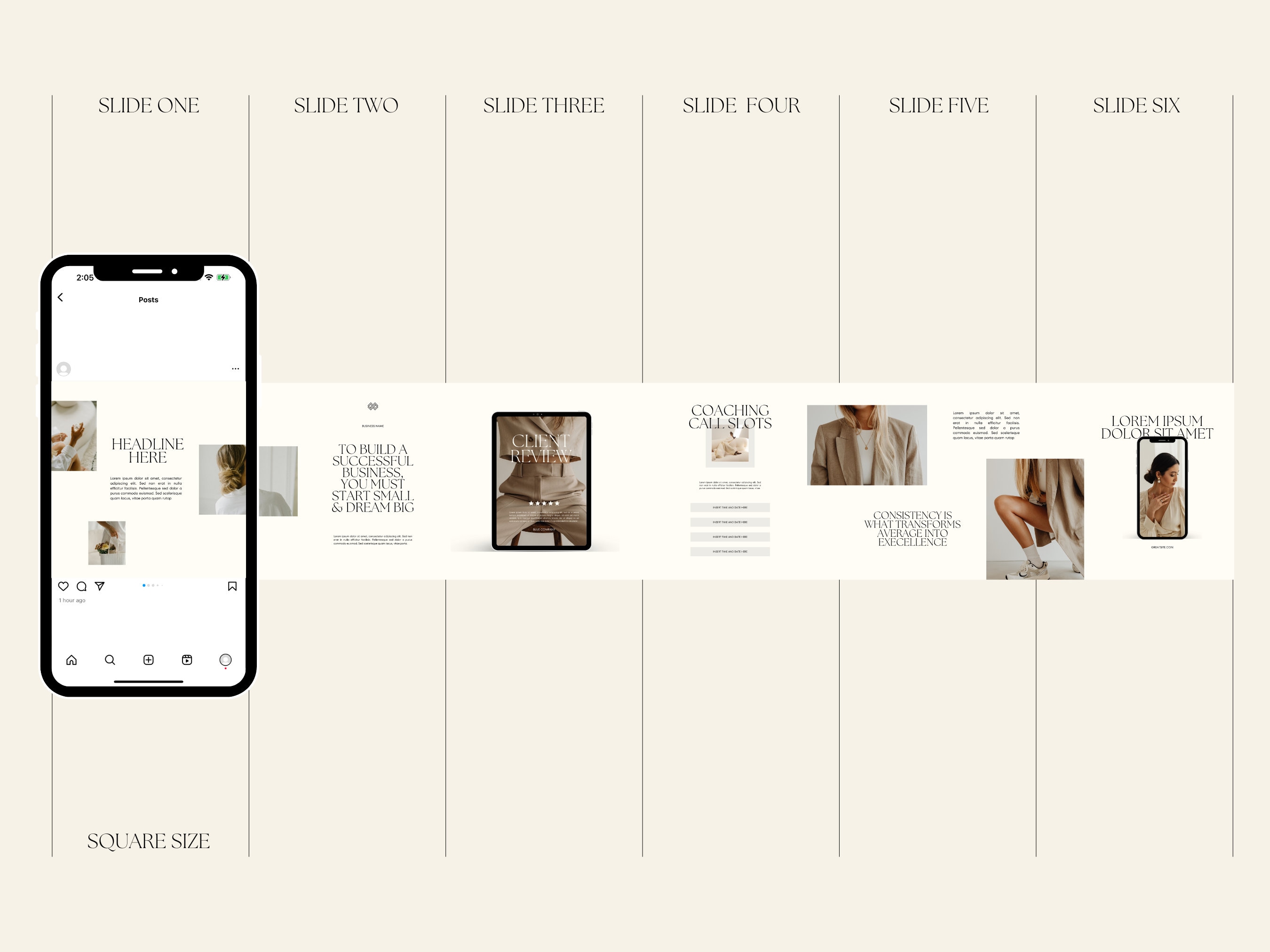 CANVA Modern Instagram Post Carousel, Editable IG Template Small ...