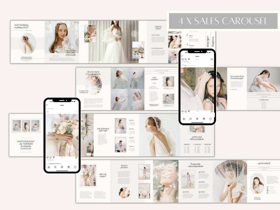 CANVA Modern Instagram Post Carousel, Editable IG Templates ...
