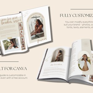 CANVA Boho Boudoir Session Client Guide With Content, Pre-written Preparation Guide, Editable ...
