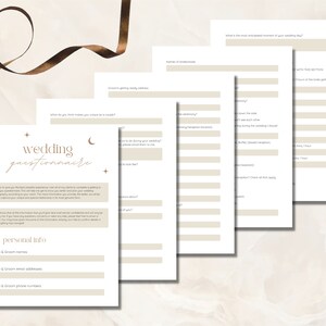 Photography Session Client Questionnaire Form Bundle, Wedding ...