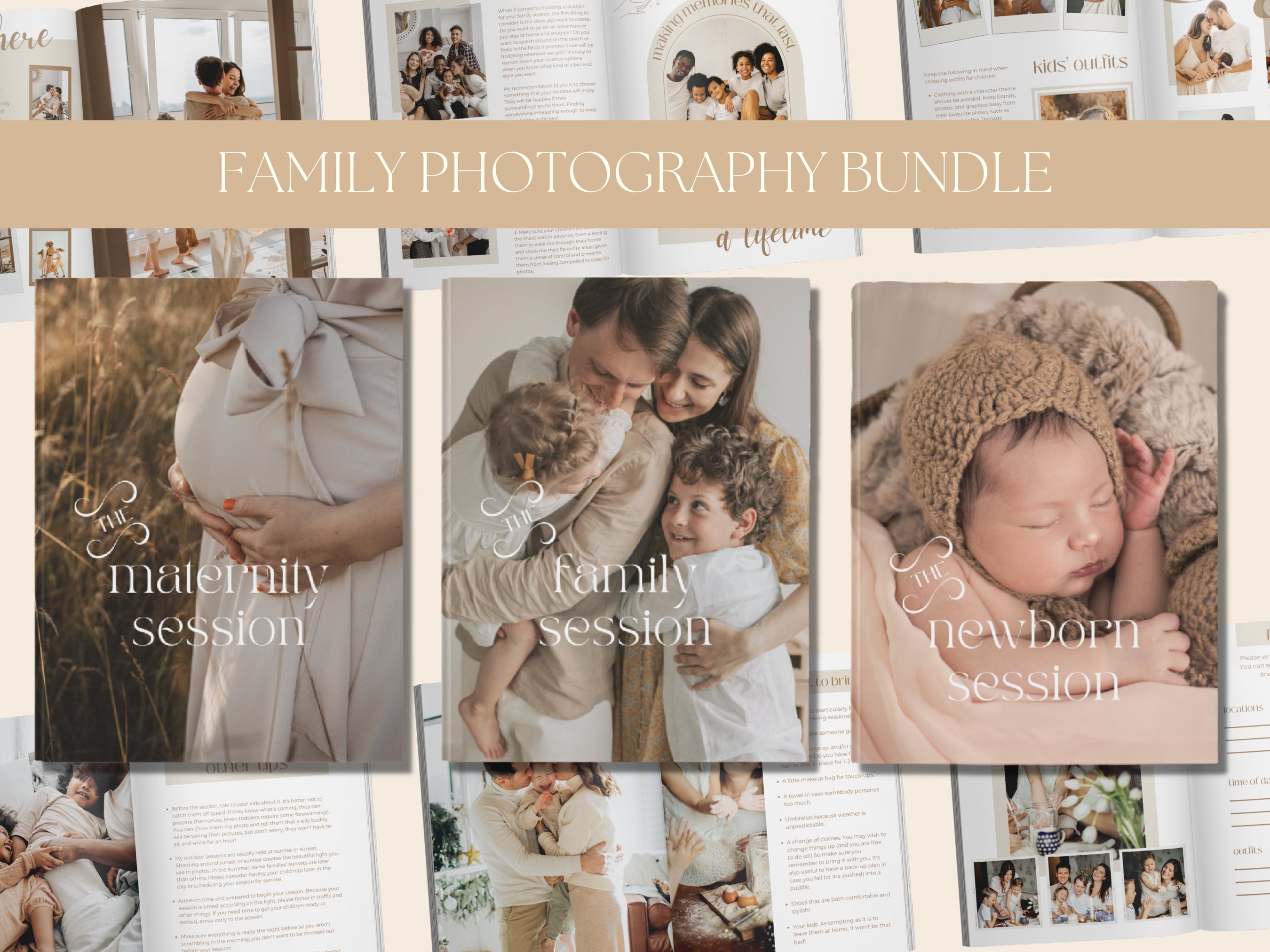 CANVA Family Photography Guide Bundle With Copy, Boho Family Session ...