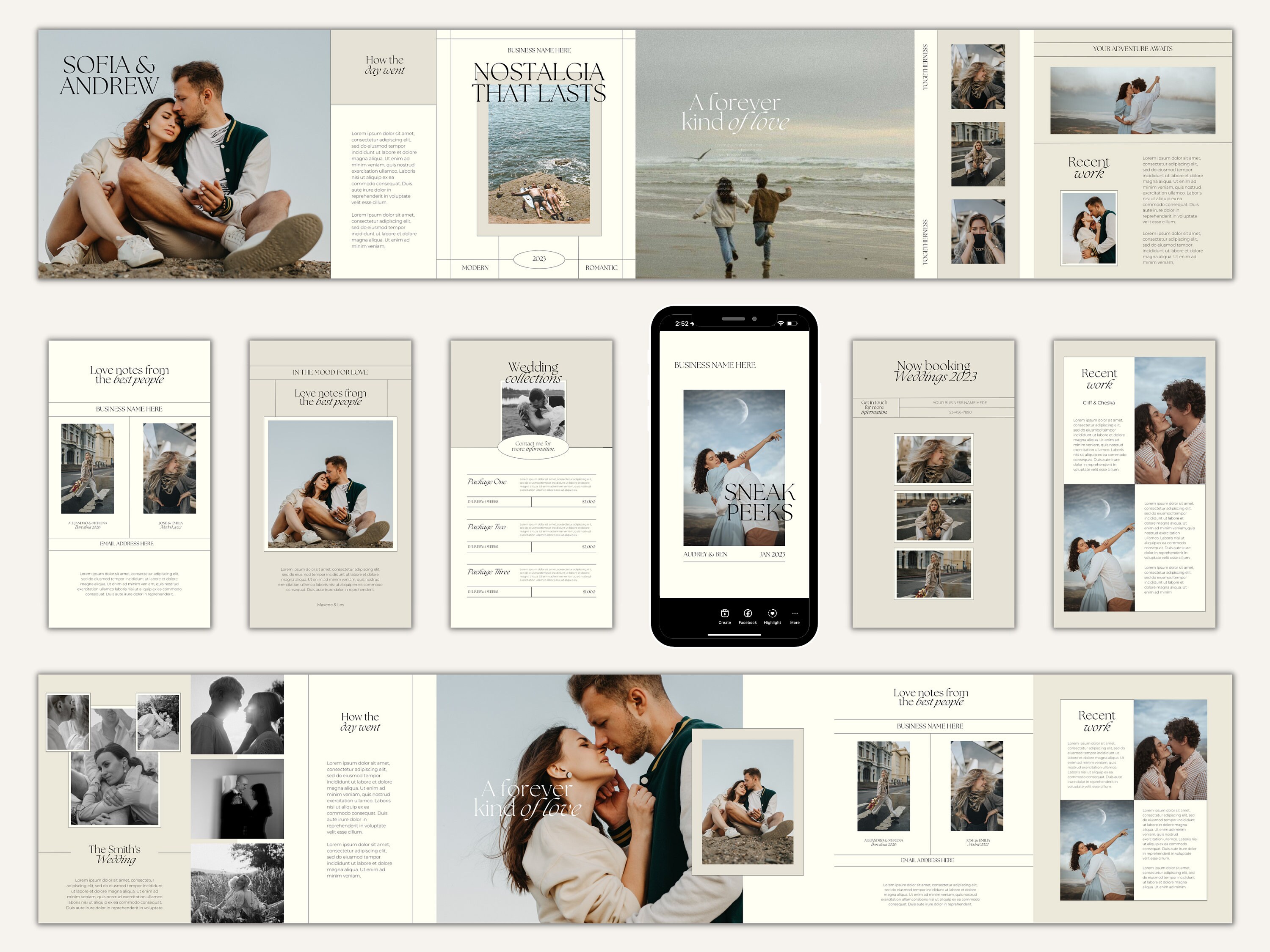CANVA Modern Instagram Bundle Pack for Photographer, IG Post Carousel ...