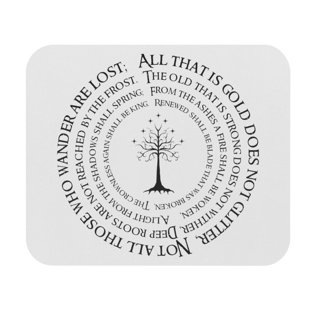 The Riddle of Strider | Lord of the Rings | Tree of Gondor Mouse Pad ...