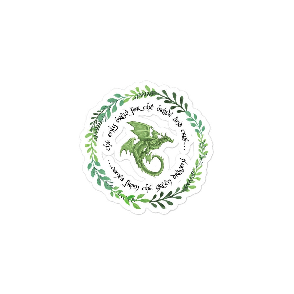 The Green Dragon LOTR Bubble-free Sticker - Etsy