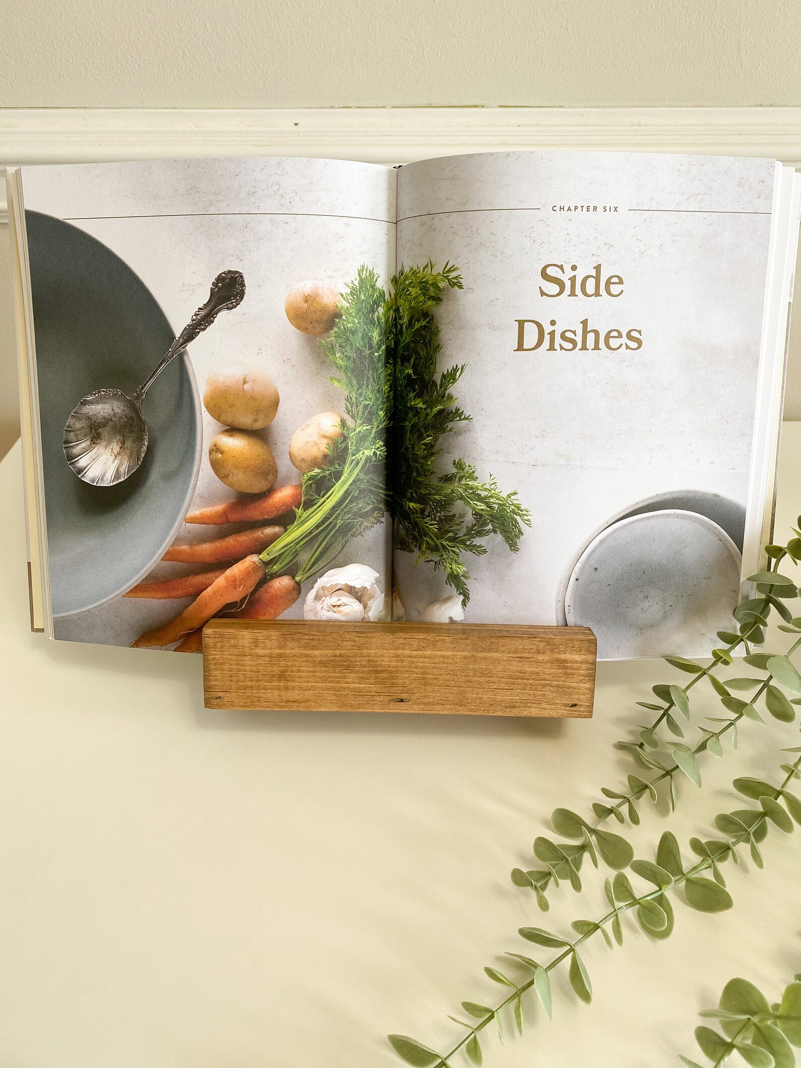 Rustic Wooden Cookbook Stand Recipe Holder Cookbook Display - Etsy