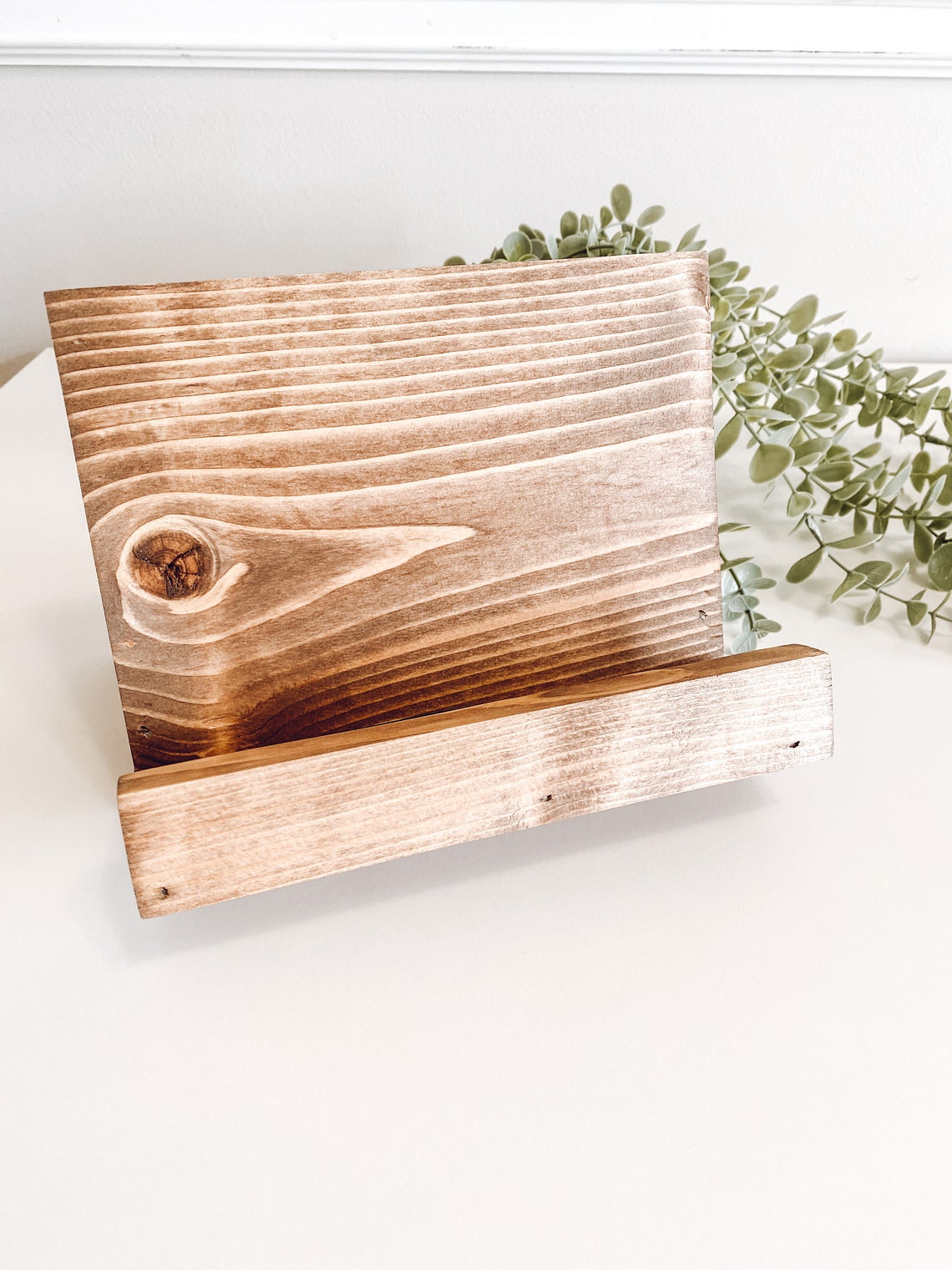 Rustic Wooden Cookbook Stand Recipe Holder Cookbook Display | Etsy