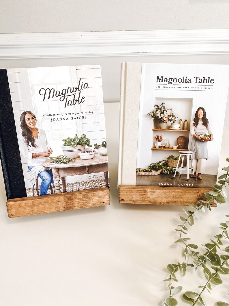 Rustic Wooden Cookbook Stand Recipe Holder Cookbook Display | Etsy