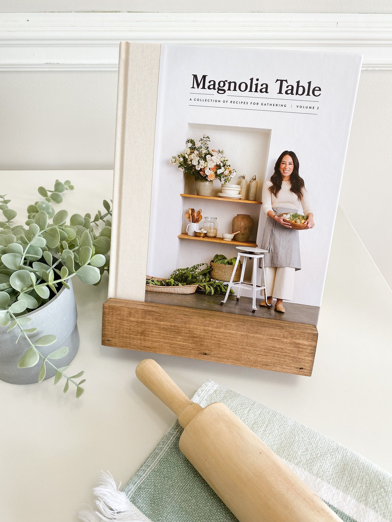 Rustic Wooden Cookbook Stand Recipe Holder Cookbook Display - Etsy