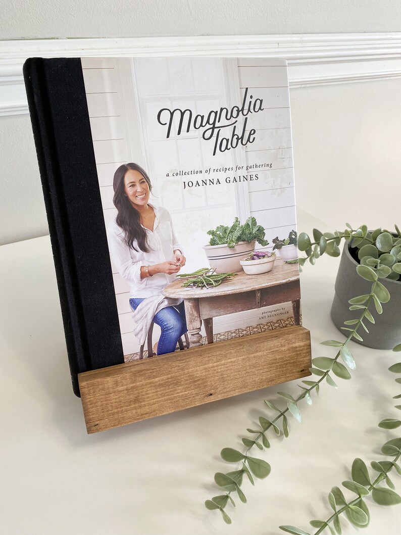 Rustic Wooden Cookbook Stand Recipe Holder Cookbook Display - Etsy