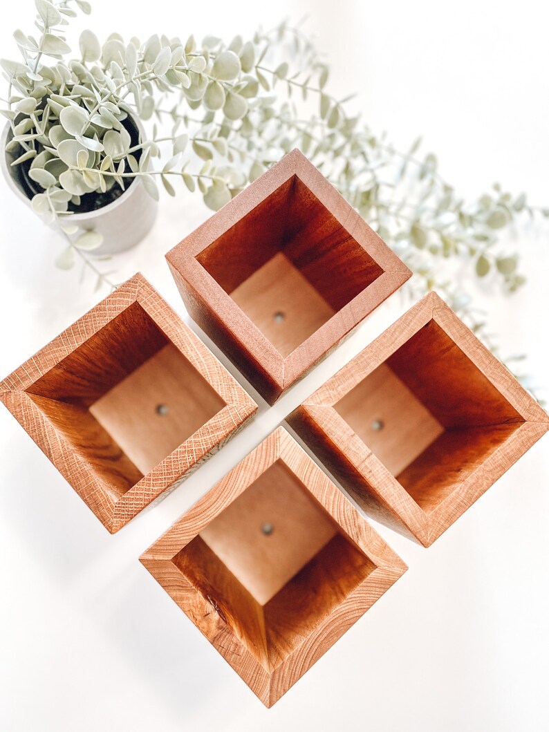 Wooden Square Utensil Holder Kitchen Counter Organizer - Etsy