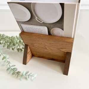Rustic Wooden Cookbook Stand, Recipe Holder, Cookbook Display - Etsy