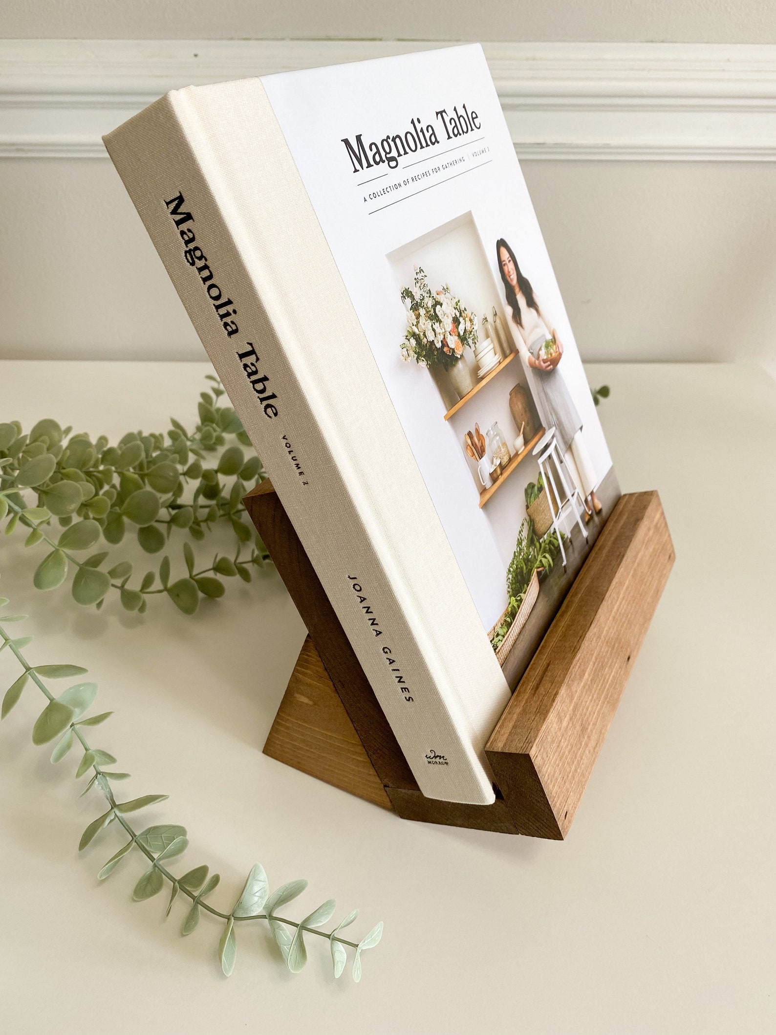 Rustic Wooden Cookbook Stand Recipe Holder Cookbook Display - Etsy