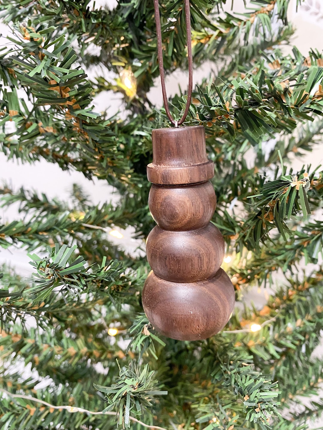 Wooden Christmas Tree Ornament Unique Hand Turned Ornament - Etsy