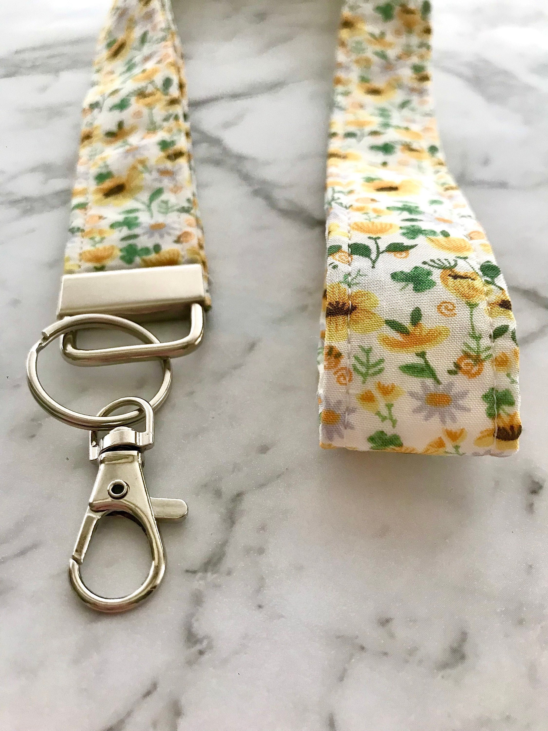 Sunflower Lanyard | Floral Lanyard | Key Lanyard | ID Badge Lanyard ...