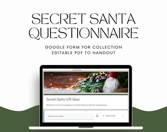 Secret Santa Google Form - Etsy