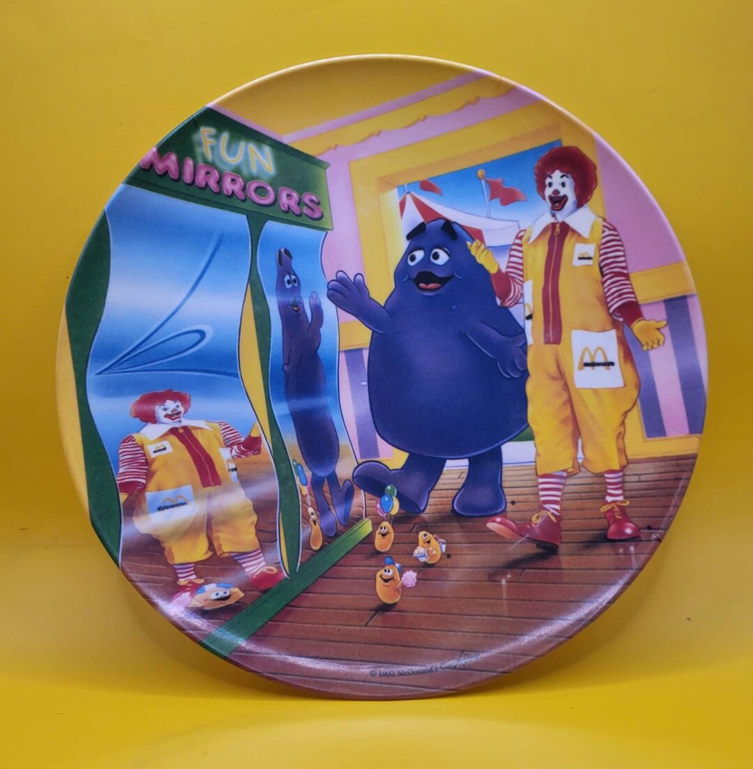 Vintage Mcdonalds Fun Mirrors Melamine Plate From the Mcdonalds ...