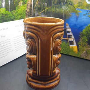 Vintage Hawaiian Tiki Leilani Brown Mug Cup - Etsy