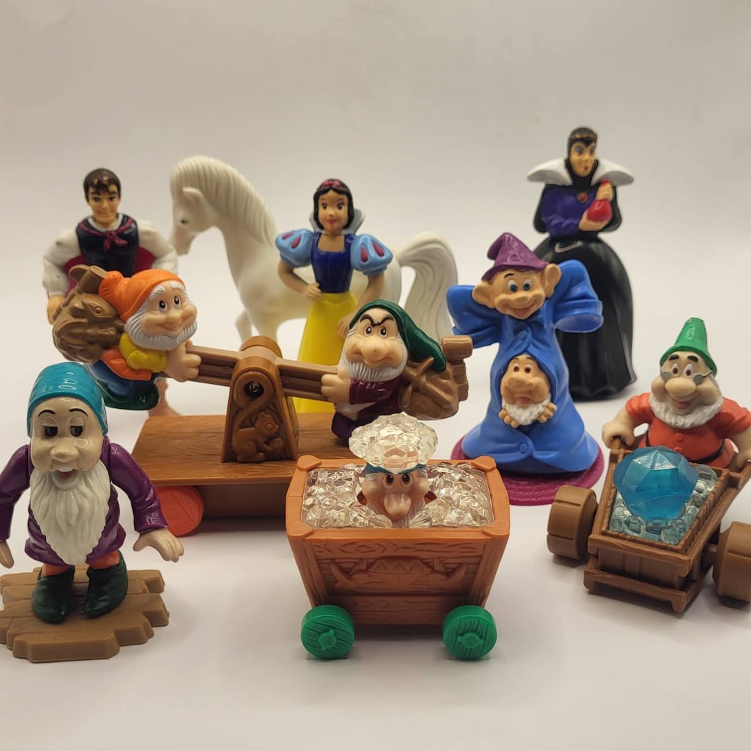 Vintage Snow White and the Seven Dwarfs Mcdonalds Toys Complete Set of ...