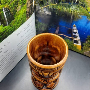 Vintage Hawaiian Tiki Leilani Brown Mug Cup - Etsy