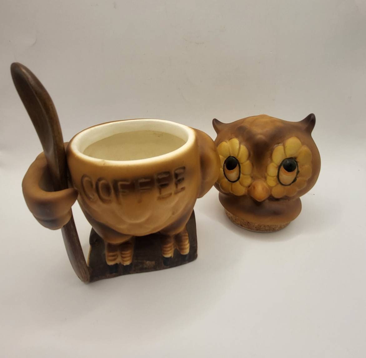 Vintage Owl Coffee Canister Made in Japan Lorrie Design - Etsy