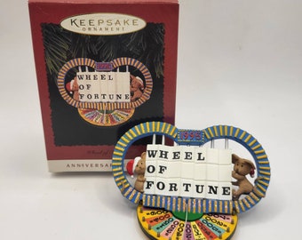 Hallmark Wheel of Fortune Christmas Ornament 1995 NOS NRFB Mice - Etsy