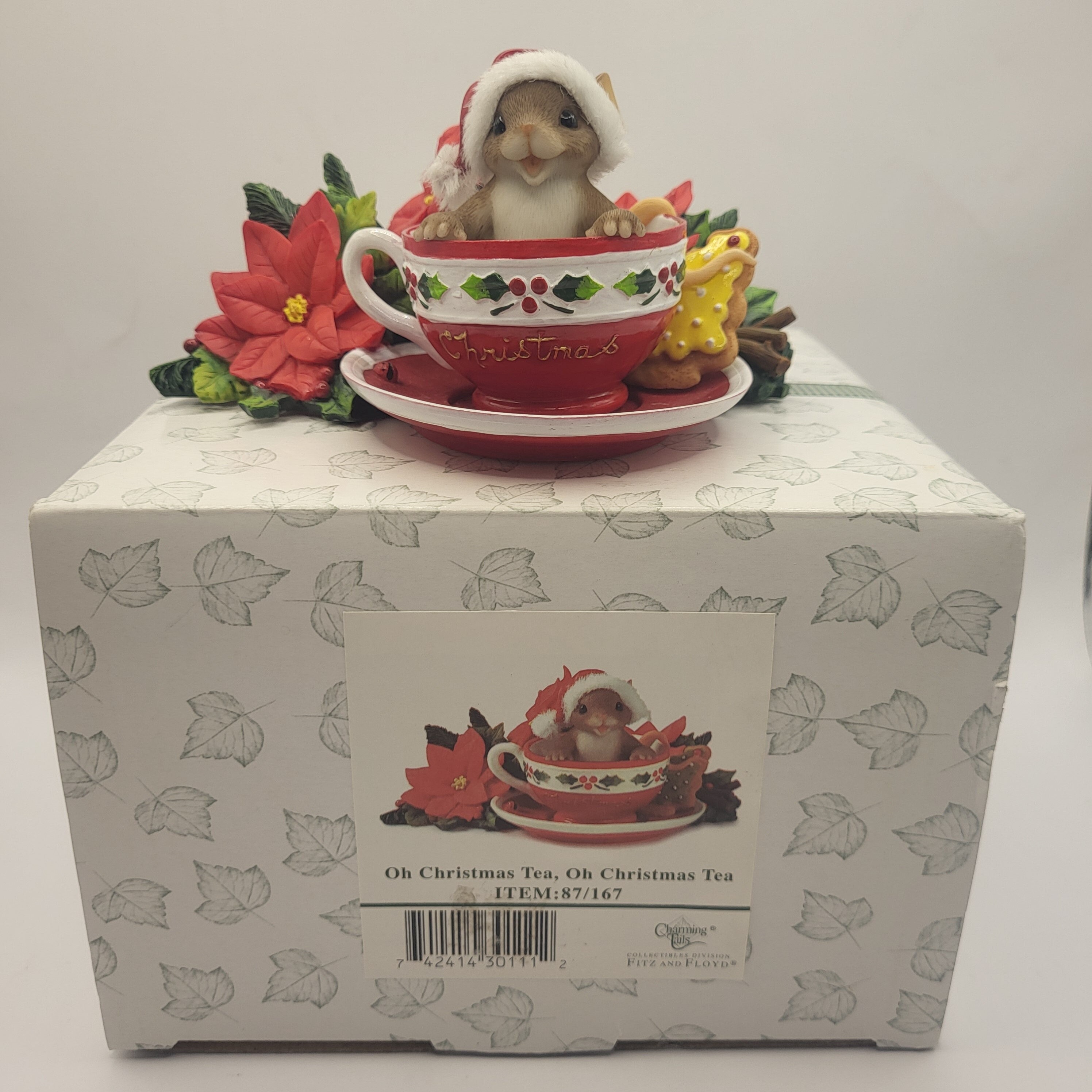 Vintage Charming Tails Christmas Mouse in Tea Cup Fitz and Floyd ...
