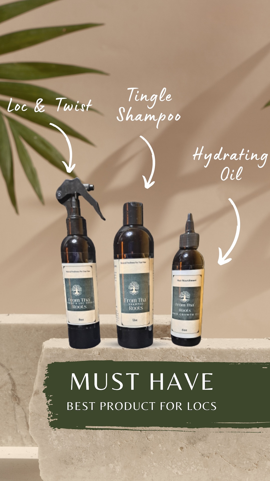 Dread Locs FRESH LOC KIT Loc Oil Shampoo Hydration Spray Black Bottle ...