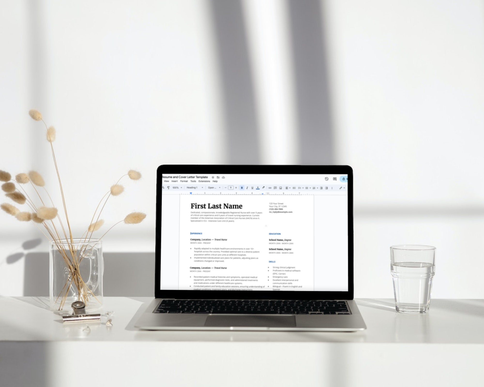 Nurse Resume and Cover Letter, Nurse Resume Template, Resume Template ...