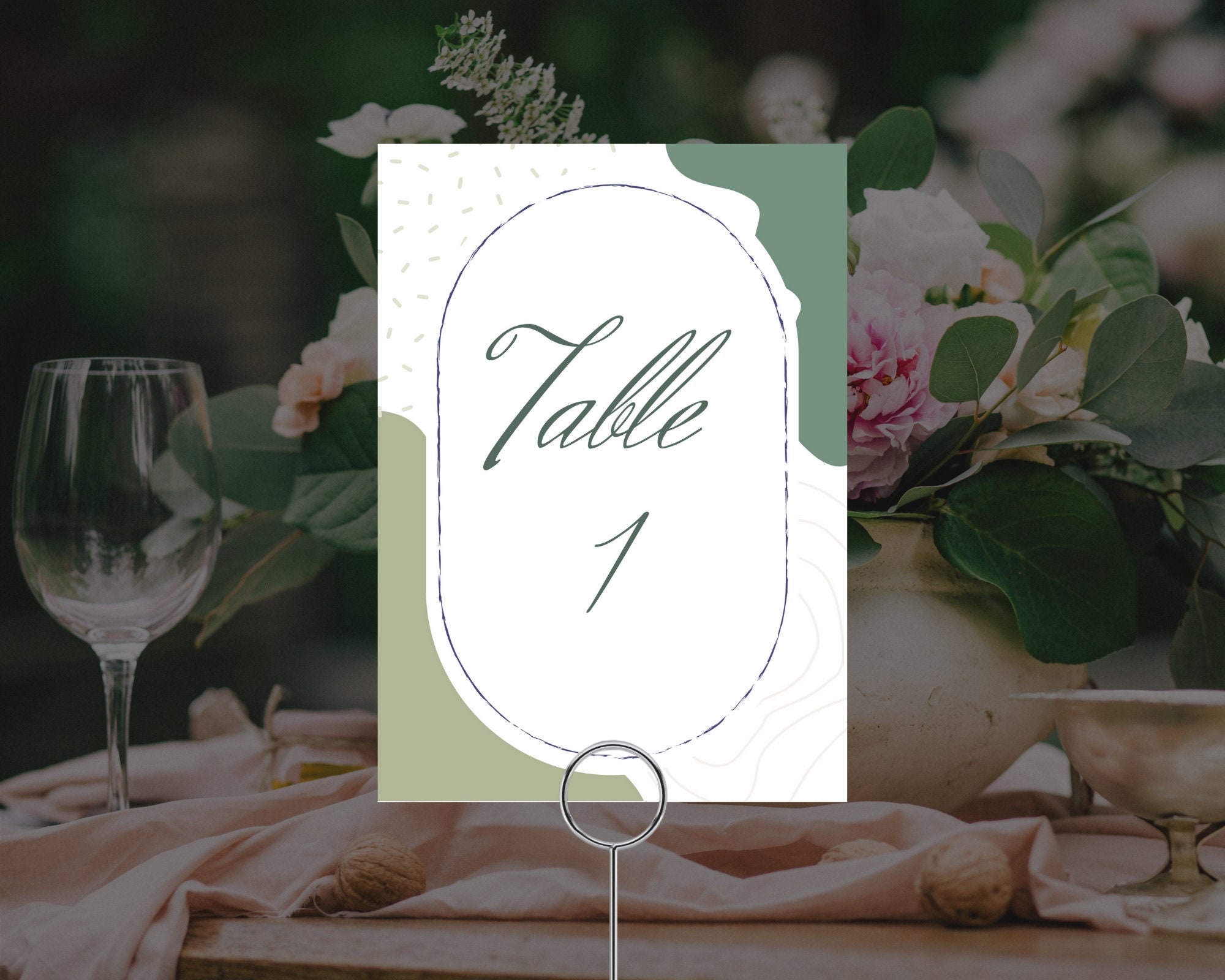 Plantilla de números de mesa, números de mesa, tarjetas de mesa de ...