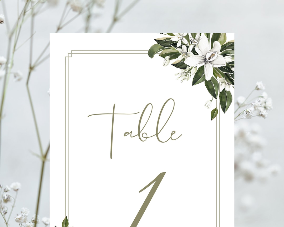 Plantilla de números de mesa, números de mesa, tarjetas de mesa de ...