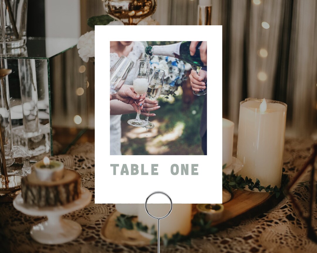 Table Numbers Template, Table Numbers, 5x7 Personalized, Downloadable ...