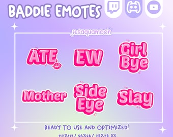 Pink Puff Emote Set 1 for Twitch/discord/youtube Custom Twitch Emotes ...