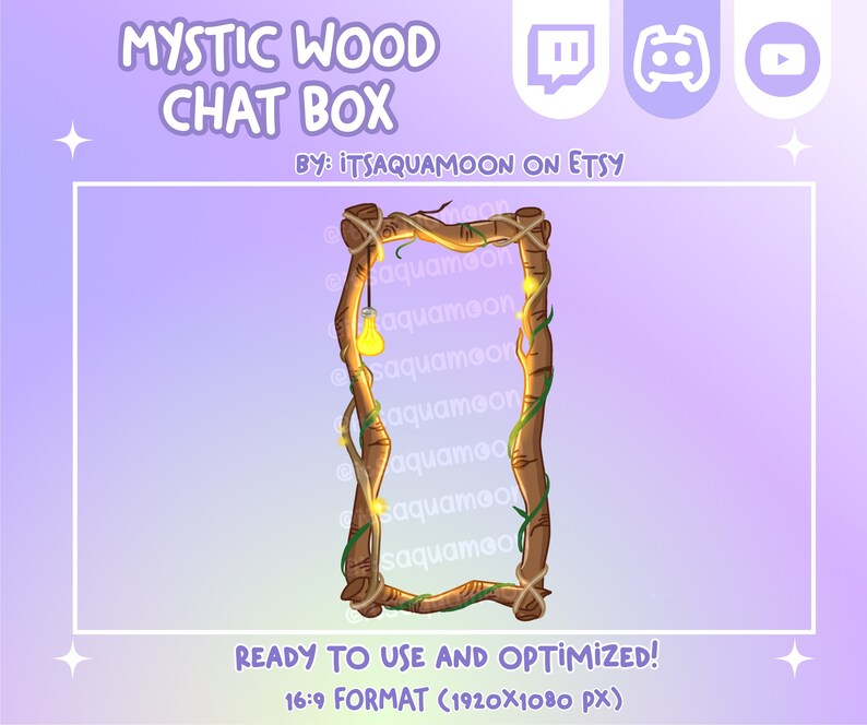 Halloween Mystic Wood Chat Box for Twitch /youtube/ Twitch Overlay ...