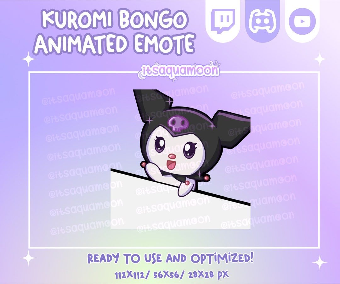 KURO PLUSHIE BONGO Animated Emote for Twitch/discord/youtube / Custom ...