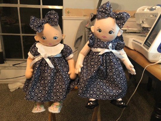 Isabella Dress Pattern for 6x10 Planet Applique Doll - Etsy