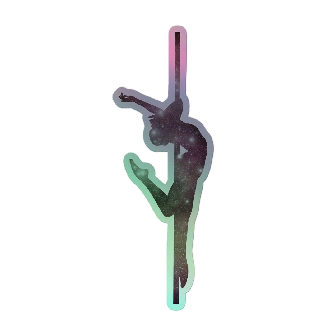 Holographic Pole Dancer Sticker | Galaxy Pole Dancer - Etsy